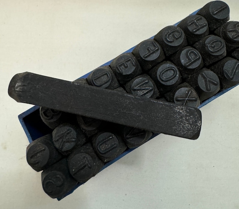 1/4" Alphabet Hammer Struck Steel Heavy Duty Stamps for Leather or ...