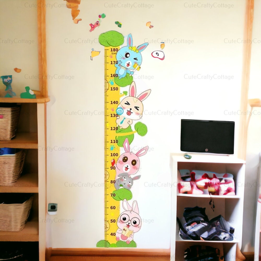 Cartoon Height Chart Wall Sticker Children's Growth Chart - Etsy UK