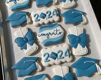 Graduation Party Favors, Grad Cookies, Grad Cap Cookies, Diploma Scroll ...