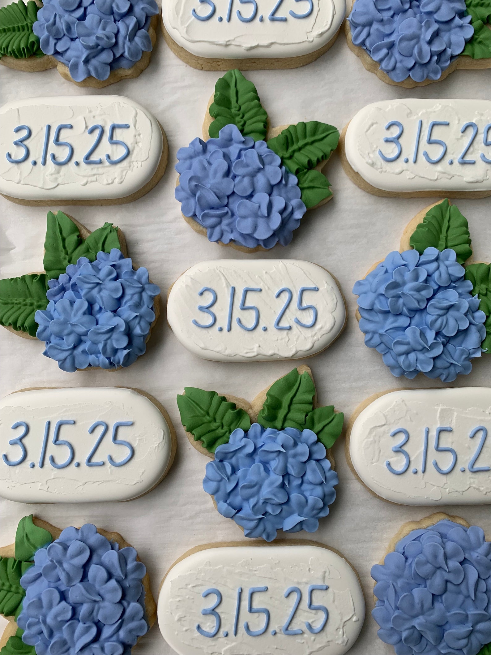 2 Dozen Bridal Shower Hydrangea Cookies - Etsy