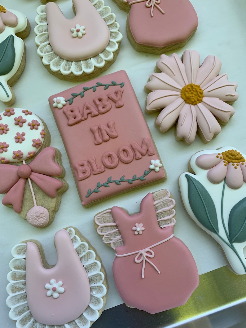 Baby in Bloom Baby Shower Cookies - Etsy