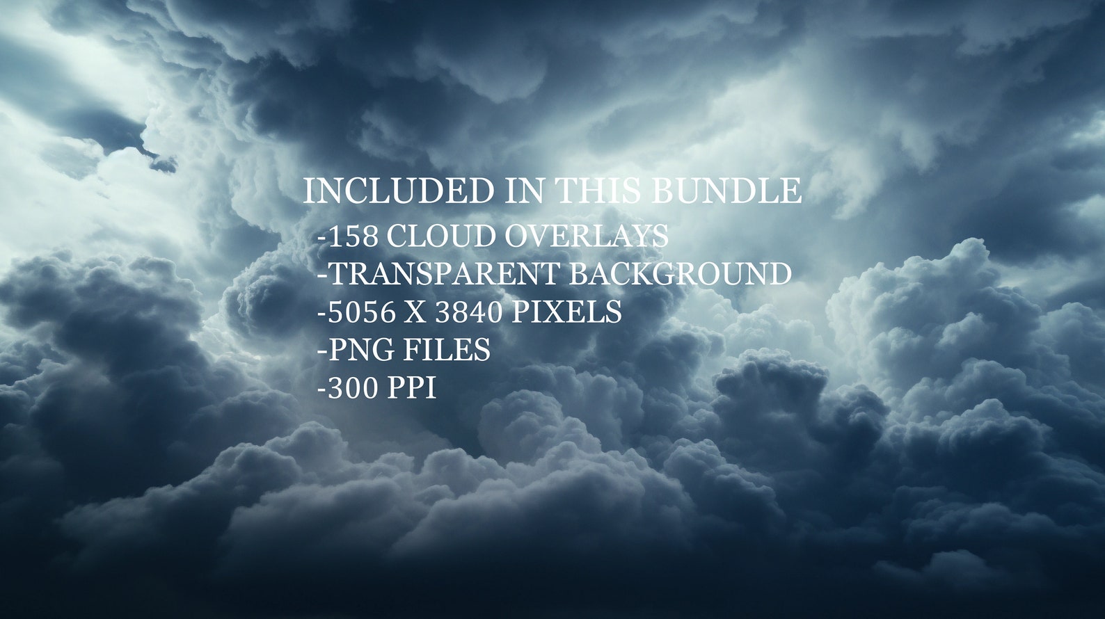 5K 158 Cloud Overlays Vol.2 - Photoshop Overlays - PNG - Digital -no ...
