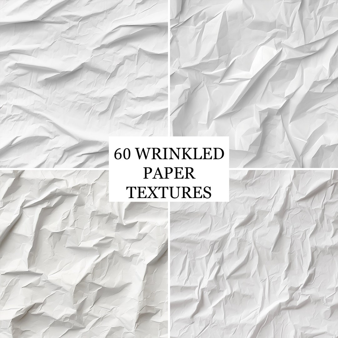 60 4K Wrinkled White Paper Seamless Textures - Digital - Wallpaper ...