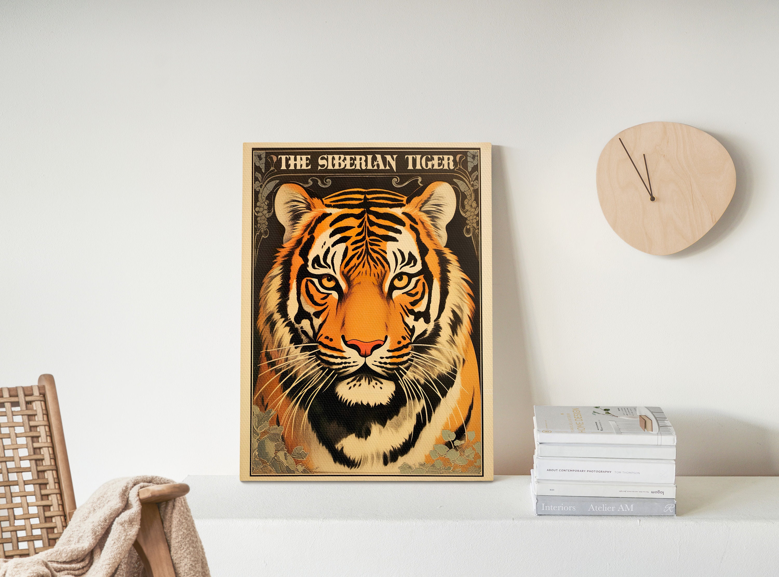 Vintage Siberian Tiger Retro Wall Decor Apartment Art Boho - Etsy