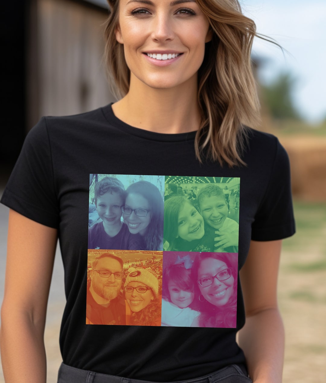 Custom Photo Collage Tshirt, Personalized Photo Shirt, Custom Family ...
