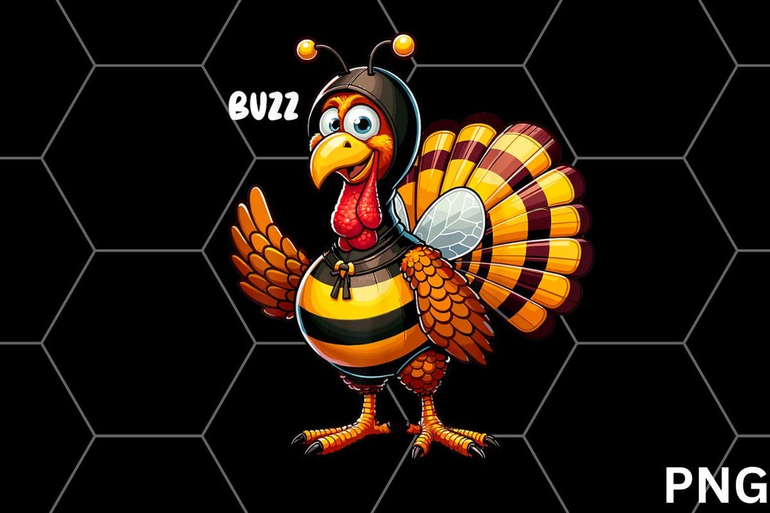 Funny Thanksgiving Bee Buzz Turkey Outfits Honeybee Farmers Png - Etsy