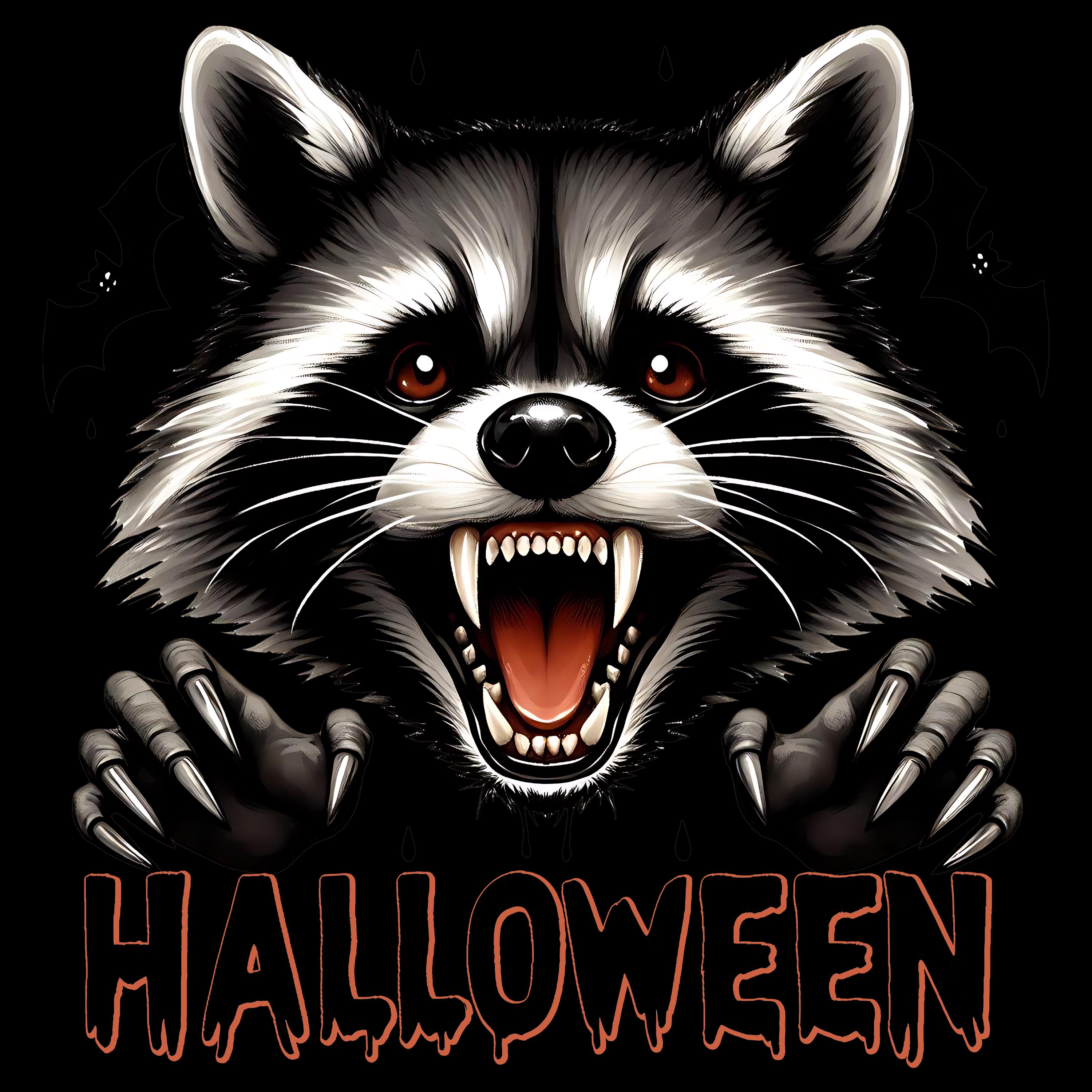 Horror Raccoon Halloween Sublimation PNG - Etsy