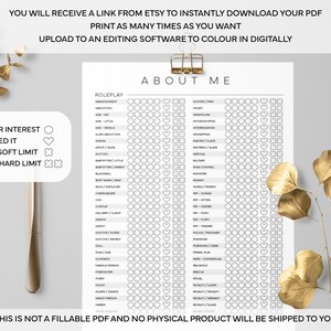 BDSM Checklist - Modern Edition - Etsy