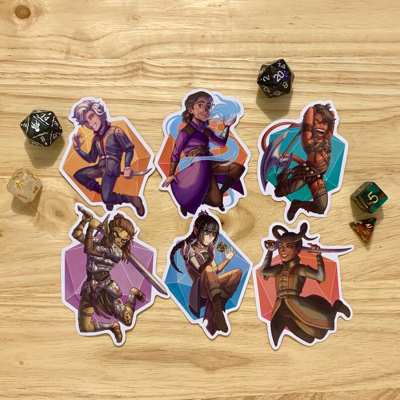 Baldur's Gate 3 Companion Stickers | BG3 Vinyl Decals - Etsy