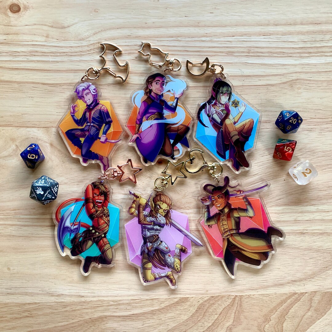 Baldur's Gate 3 Acrylic Keychains | BG3 Acrylic Charm | Baldur's Gate 3 ...