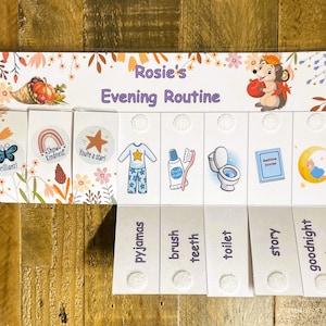 Personalised Handmade Visual Routine Chart Morning /evening Learning ...