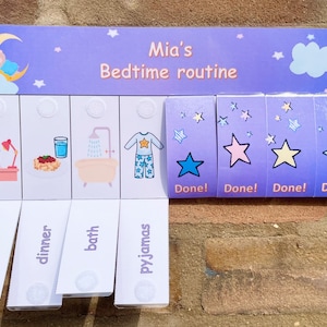 Personalised Handmade Visual Routine Chart Morning /evening Learning ...