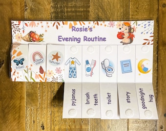 Personalised Handmade Visual Routine Chart Morning /evening Learning ...