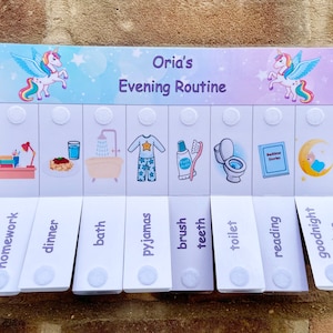 Personalised Handmade Visual Routine Chart Morning /evening Learning ...