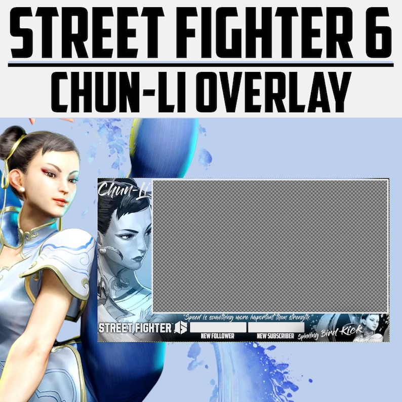 Chun-li Street Fighter 6 Overlay - Etsy
