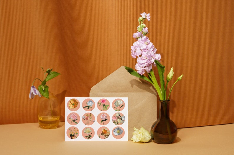 Printable Stickers Flowers Crepe Paper Digital Collage Printable Sheet ...