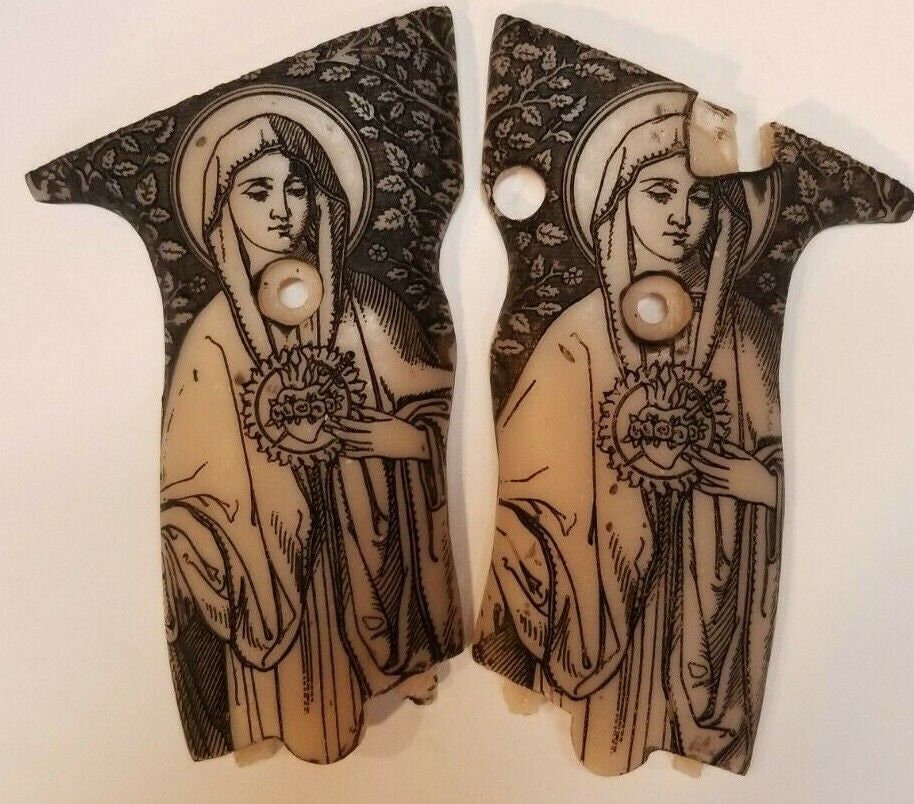 Hi Point JCP-40 JHP-45 Pistol Grips Engraved Virgin Mary Antique Ivory ...