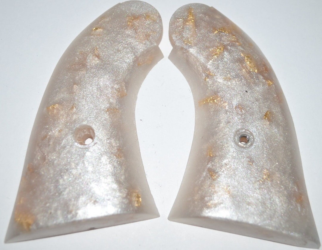 Uberti 1858 Medium Grip Frame Pistol Grips Pearl With Gold Leaf Plastic ...