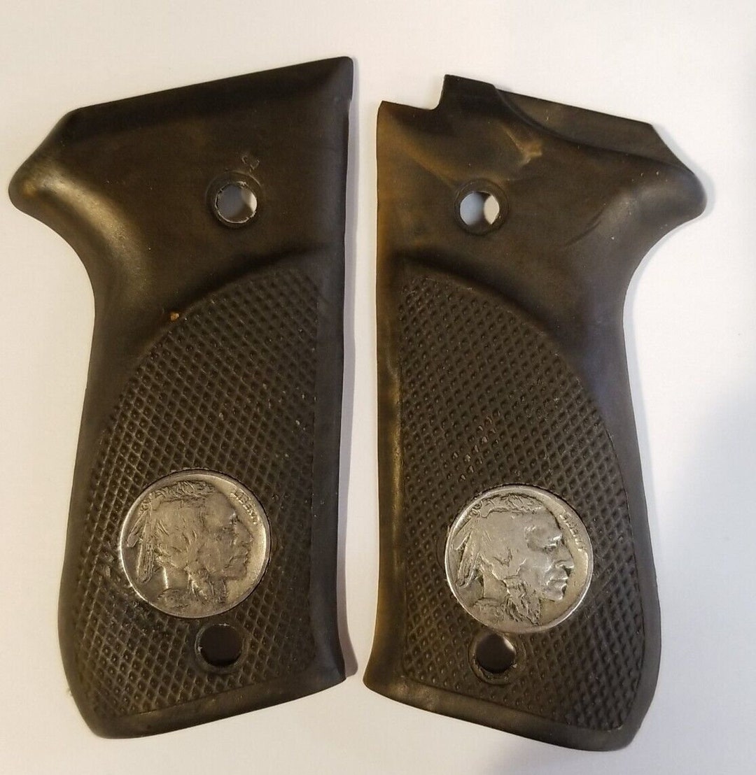 Bersa Thunder Plus 380 Pistol Grips Checkered Brown Plastic With ...