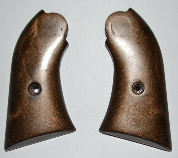 Ruger Bearcat pistol grips smooth dark brown plastic … - Gem