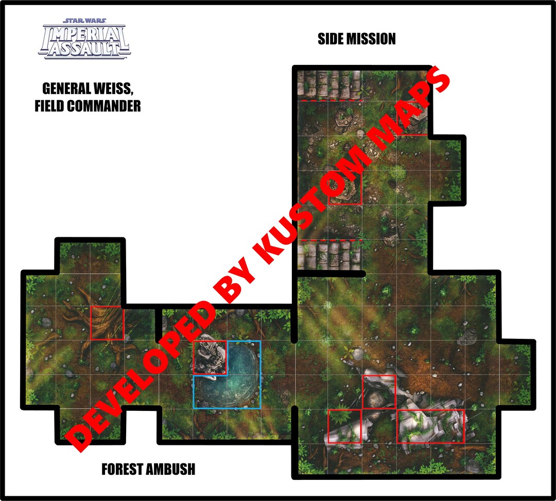 FOREST AMBUSH - General Weiss Side Mission Map - Etsy