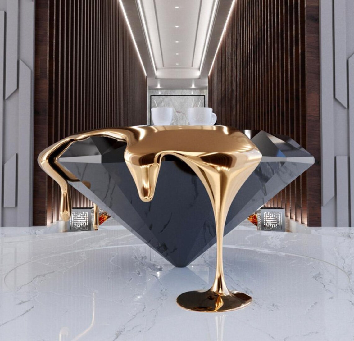 Diamond Shape Table With Casting - Etsy