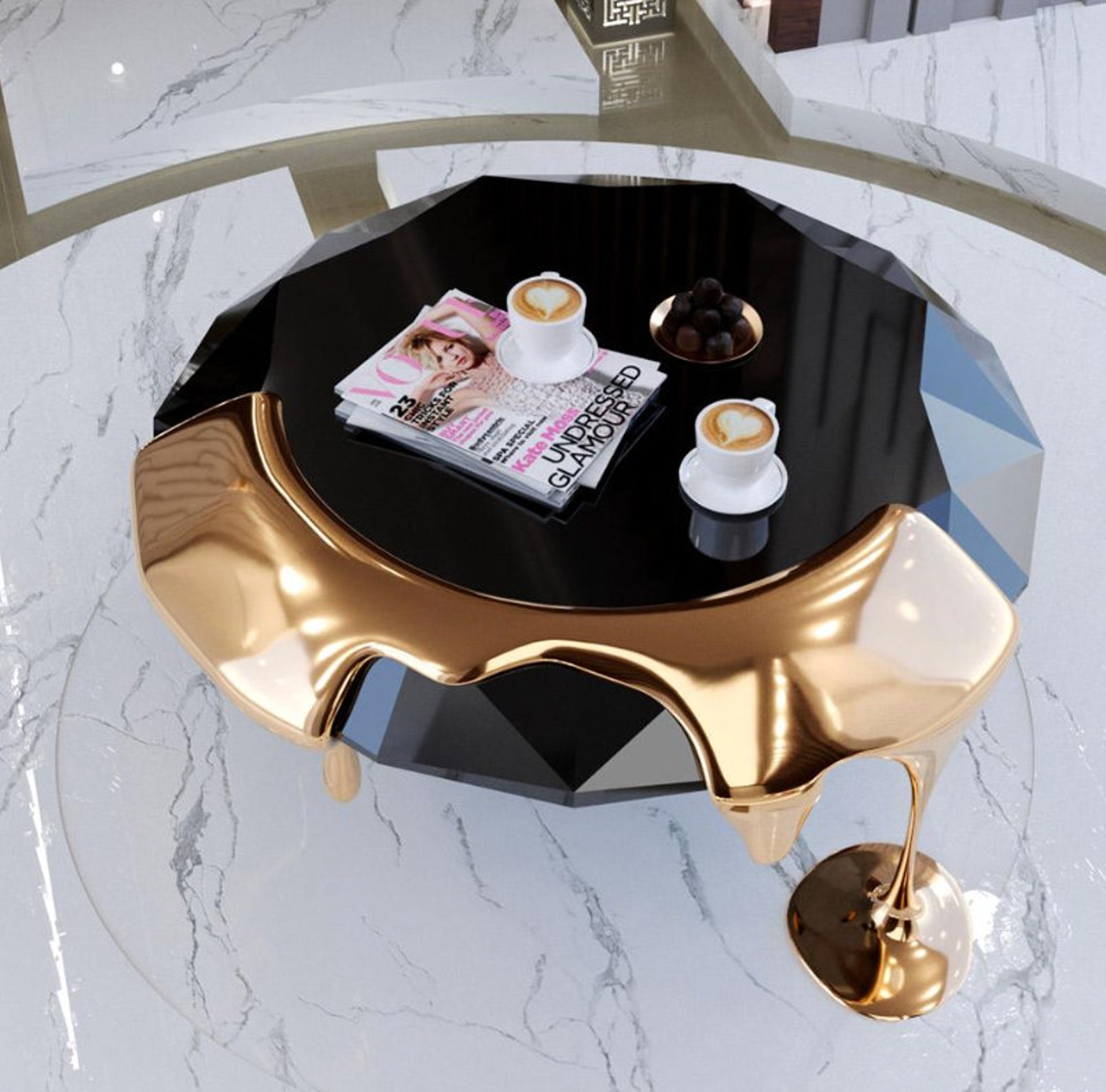 Diamond Shape Table With Casting - Etsy