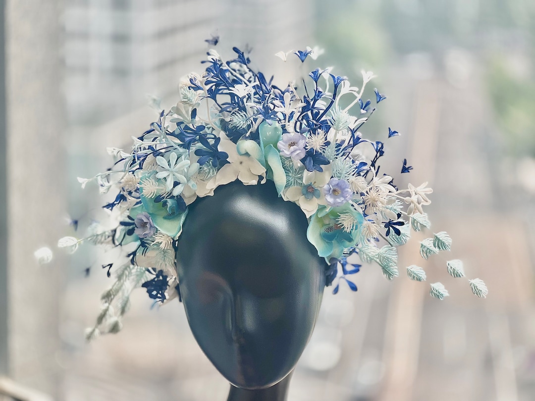Chinese Flower Crown, Colourful Flower Crown, Flower Headpiece, Floral ...