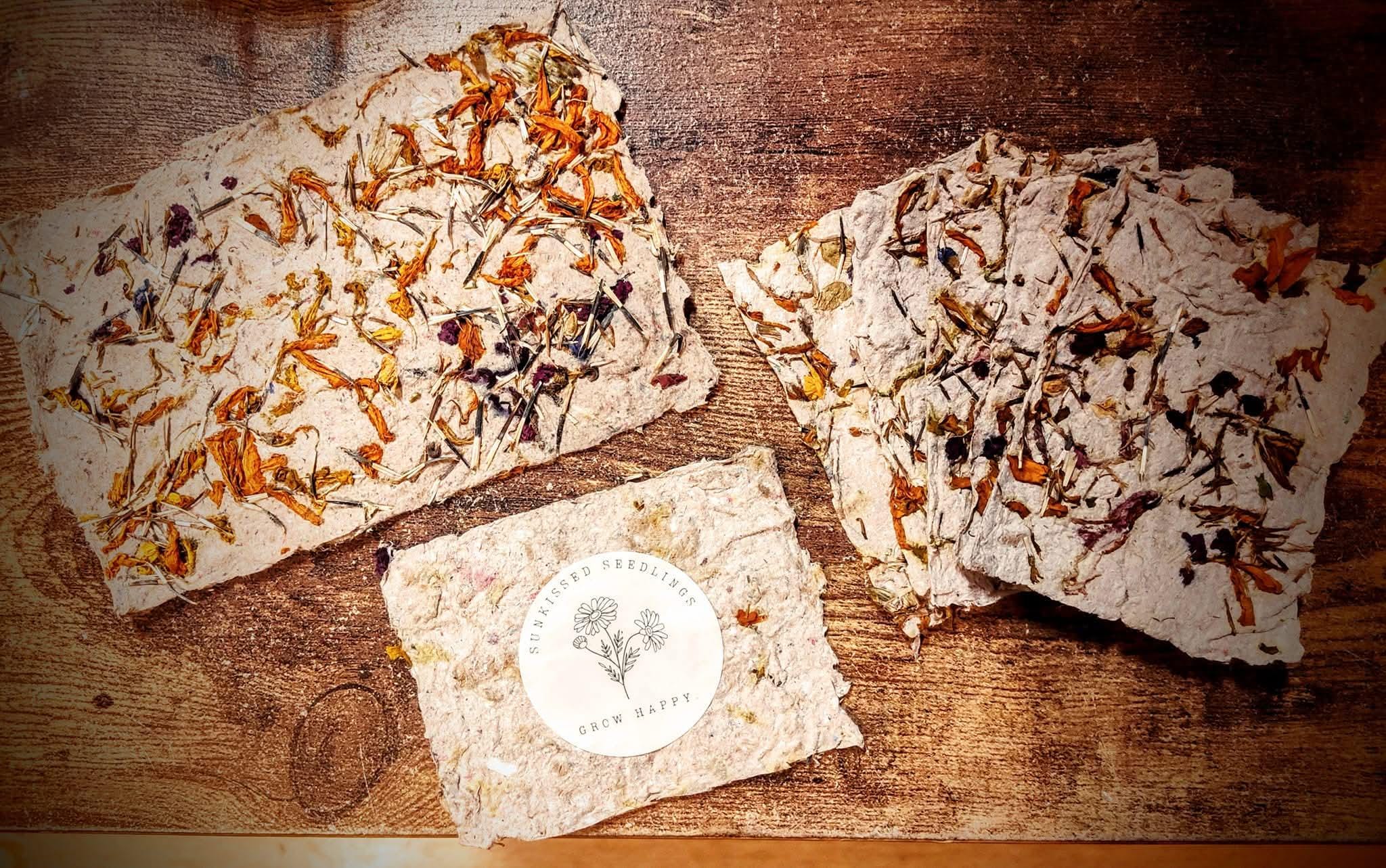 Plantable Seed Paper Cards – Eco-friendly, Handmade Wedding Favors ...