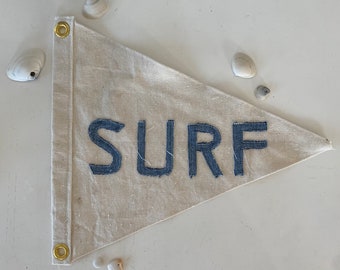 Surf Pennant Flag Gallery Wall Art Set, Digital Download, Printable Set ...