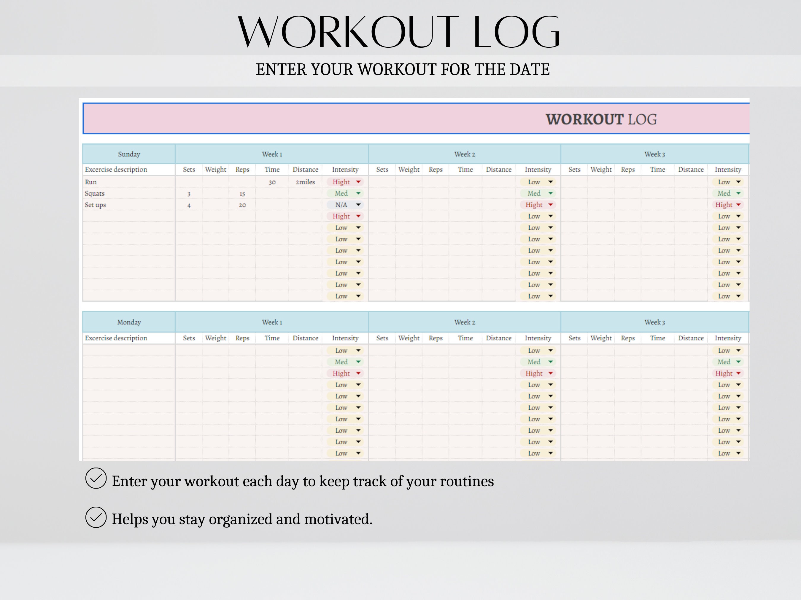 Weight Loss Tracker Spreadsheet Google Sheets Excel Weight Tracker ...