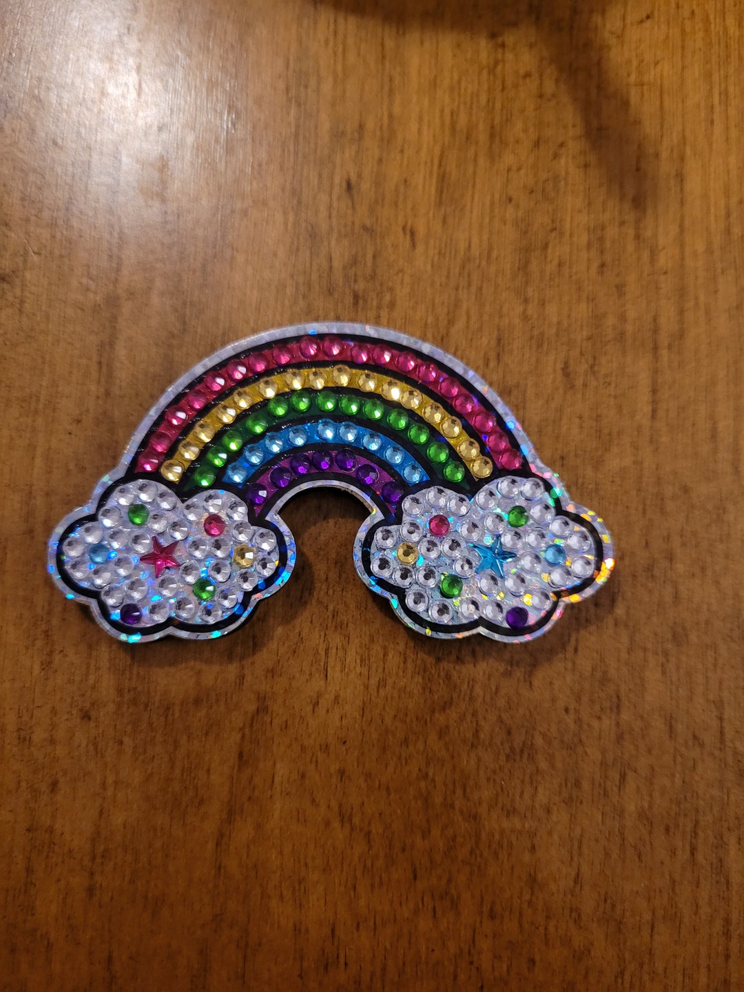 Rainbow With White Clouds Refrigerator Magnet - Etsy