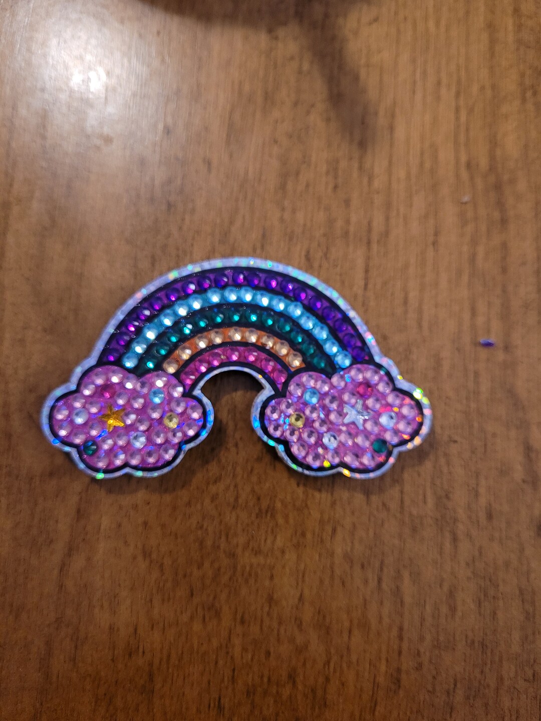 Rainbow With Pink Clouds Refrigerator Magnet - Etsy