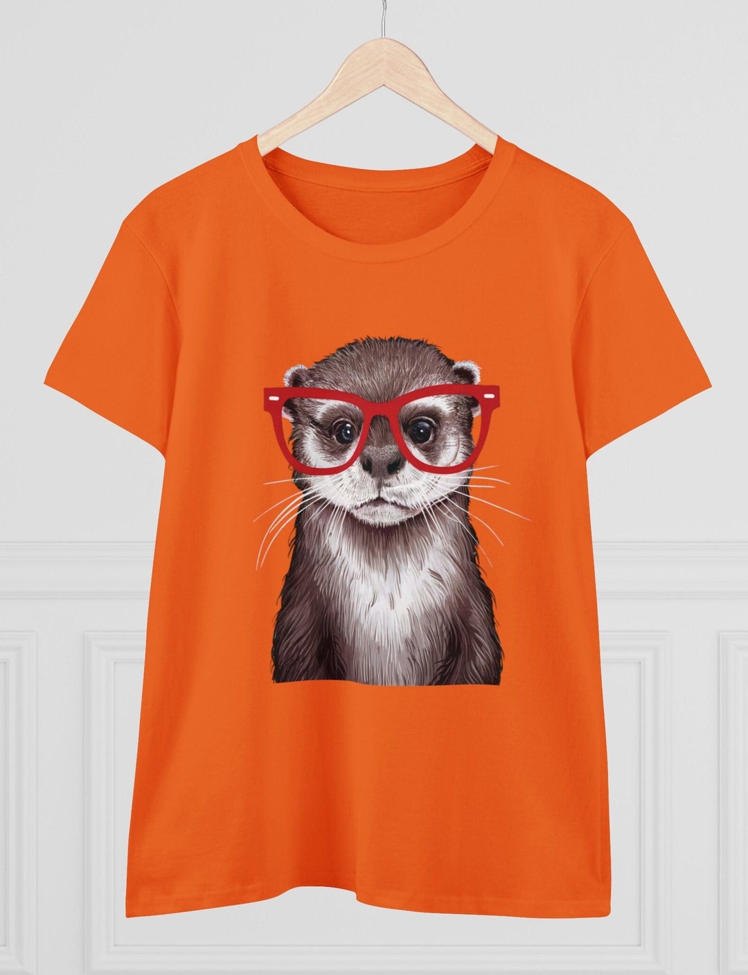 Hip Otter Women's Midweight Cotton Tee. Fabulous Otter Teeoriginal Art ...