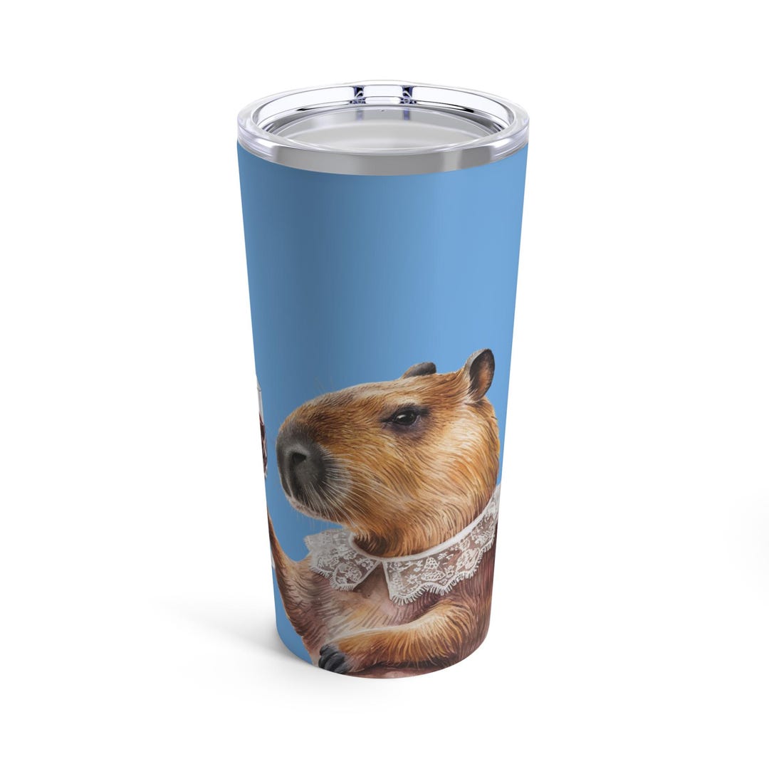 Quirky Capybara Wine 20 Oz. Tumbler. Capy Holding Vintage Crystal Wine ...