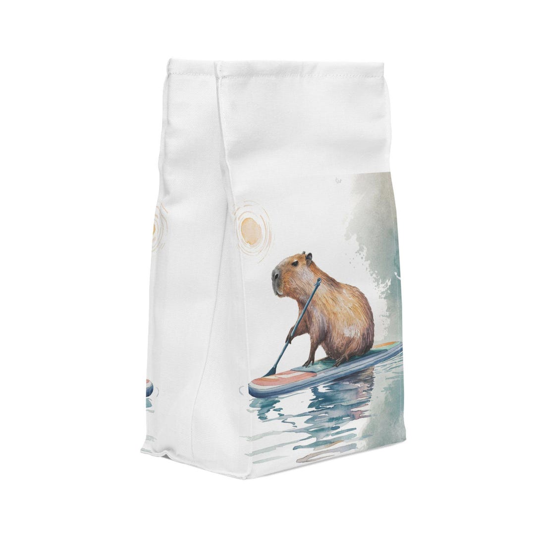 Dreamy Capybara Paddle Boarding Lunch Bag - Waterproof - Insulated ...