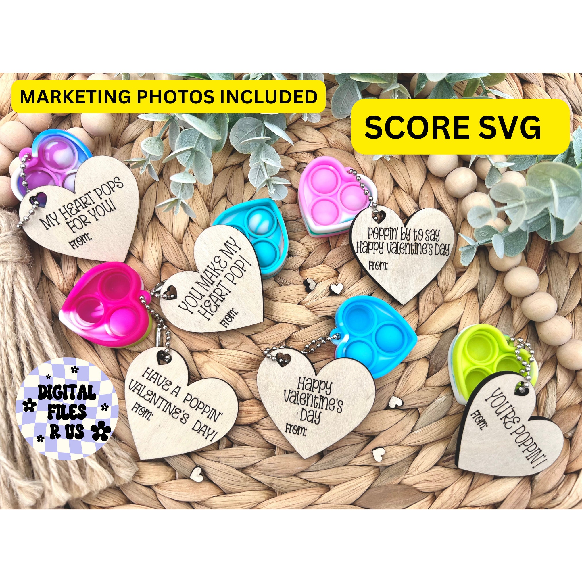 Valentine Favor Bundle SVG All Score SVG Valentine Score File Valentine ...