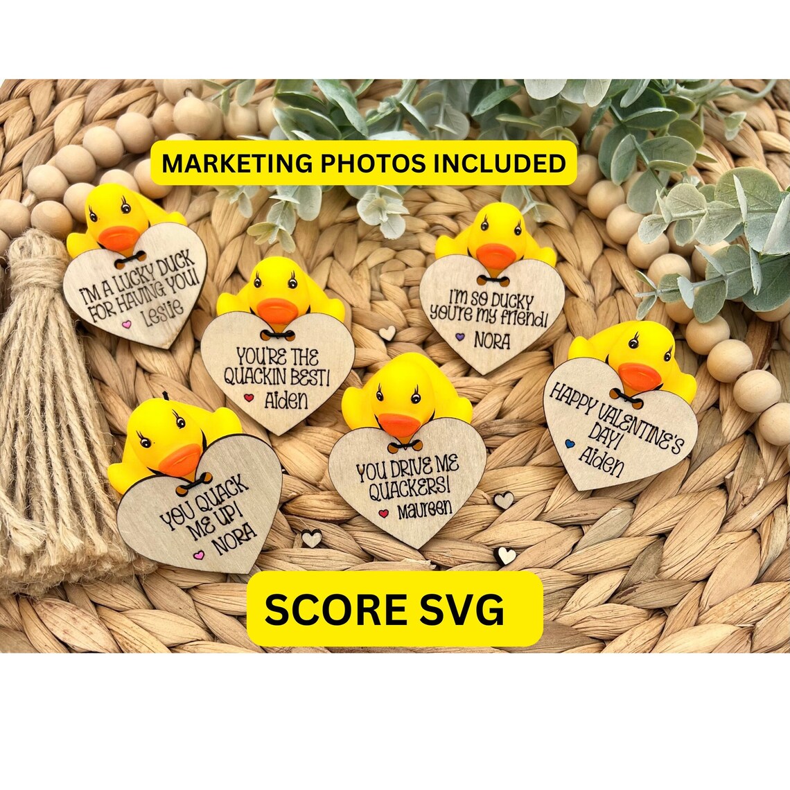 Valentine Duck SVG | Score File | Valentine Favors SVG | Classroom ...