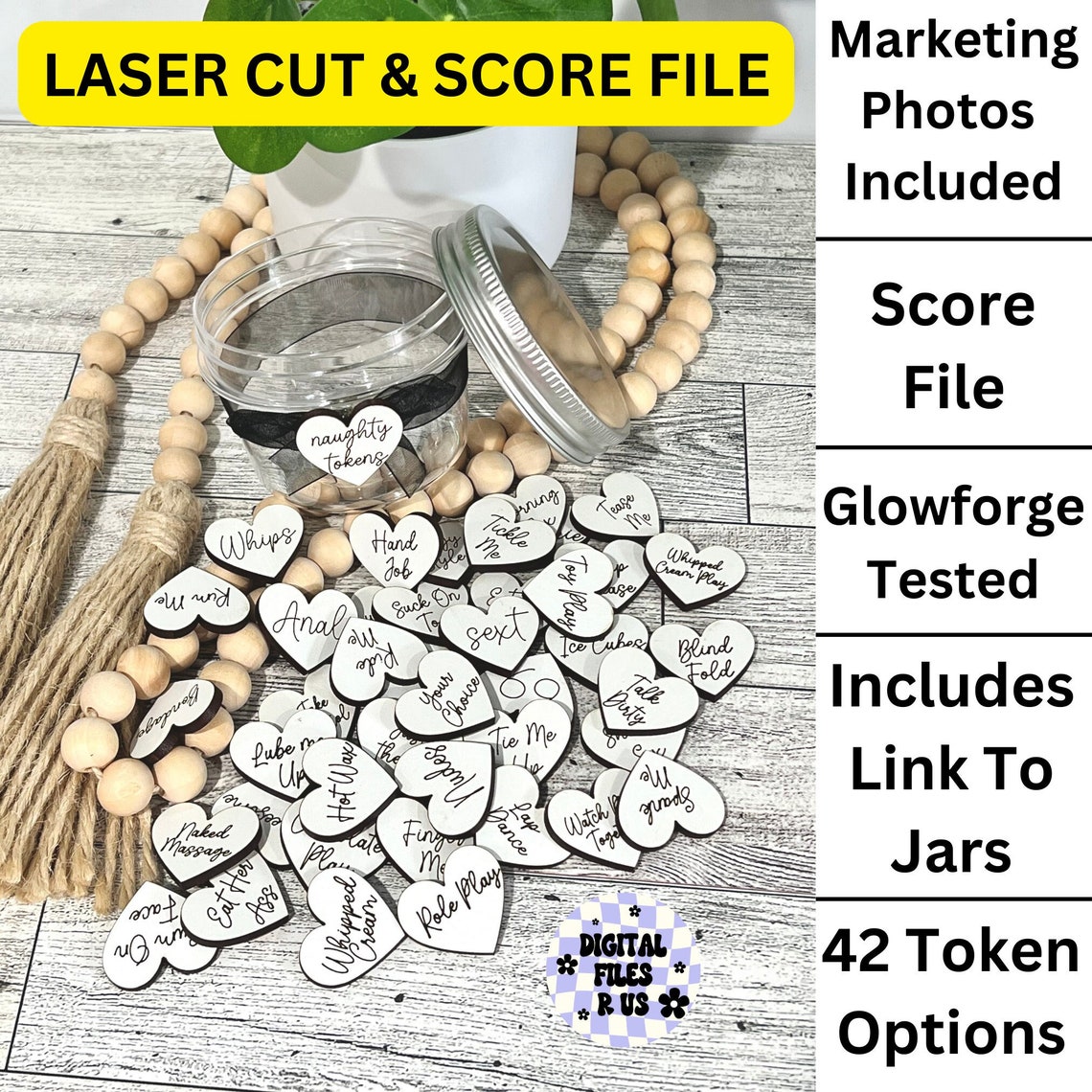 Naughty Tokens SVG | Score & Cut File | Glowforge Tested | Laser Ready ...