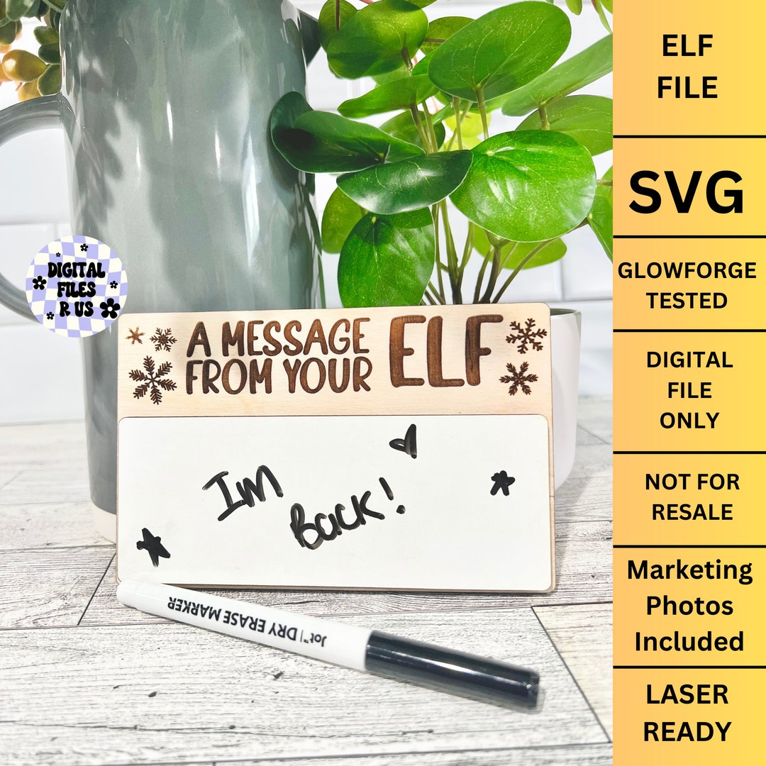 Elf Prop SVG | Message From Elf SVG | Shelf | Dry Erase | - Etsy