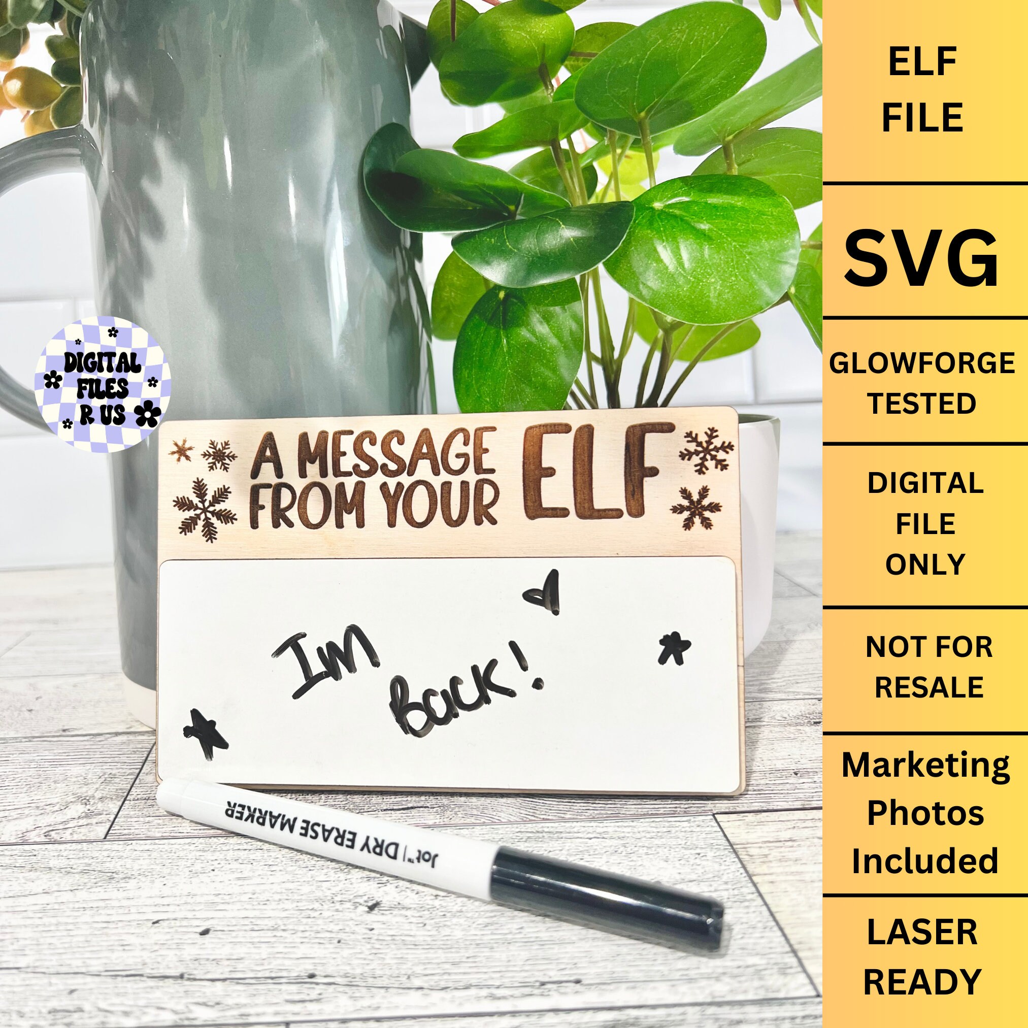 Elf Prop SVG | Message From Elf SVG | Shelf | Dry Erase | - Etsy