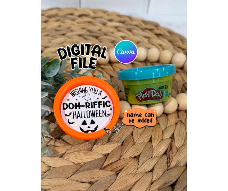 Play-doh Halloween Sticker PNG Digital File | Playdoh Customizable ...