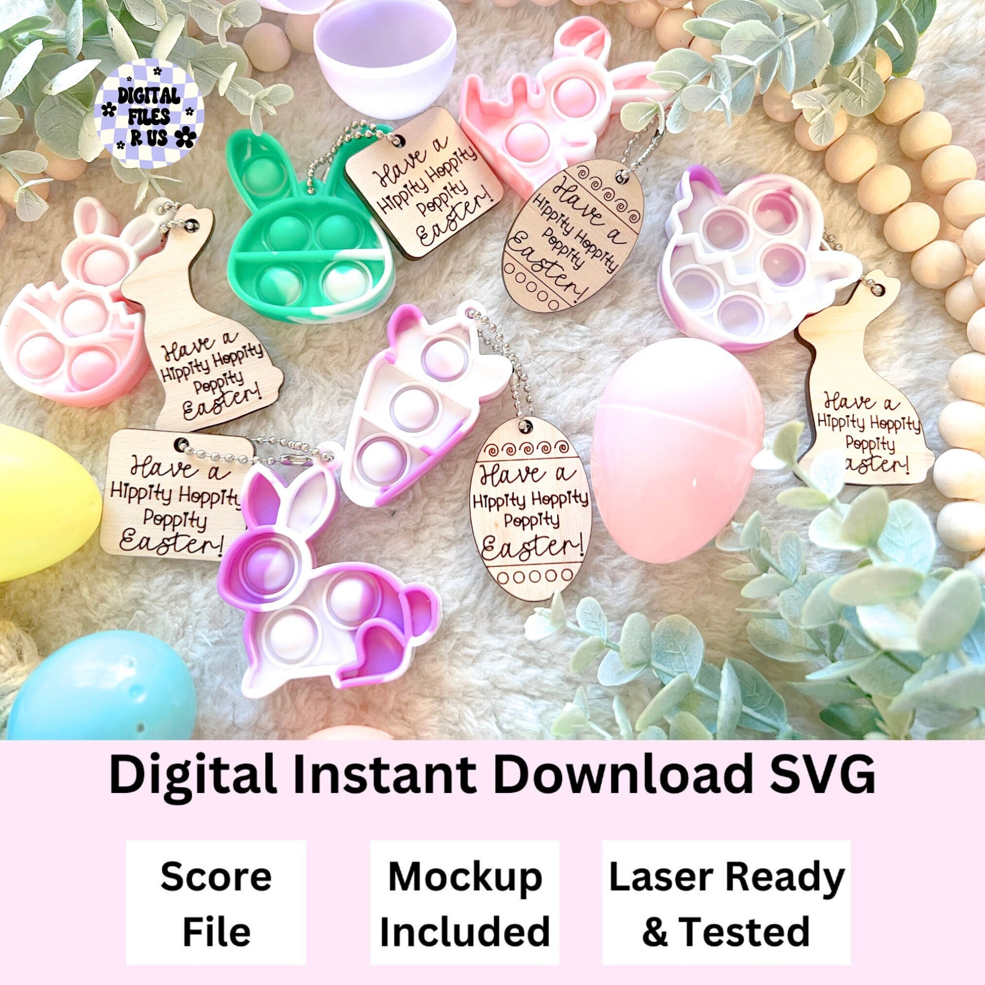 Easter Pop It Tag SVG | Pop It Tag SVG | Easter Classroom Svg | Easter ...