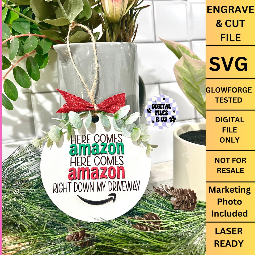 Amazon Ornament SVG | Engrave & Cut SVG | Funny Ornament | Amazon ...