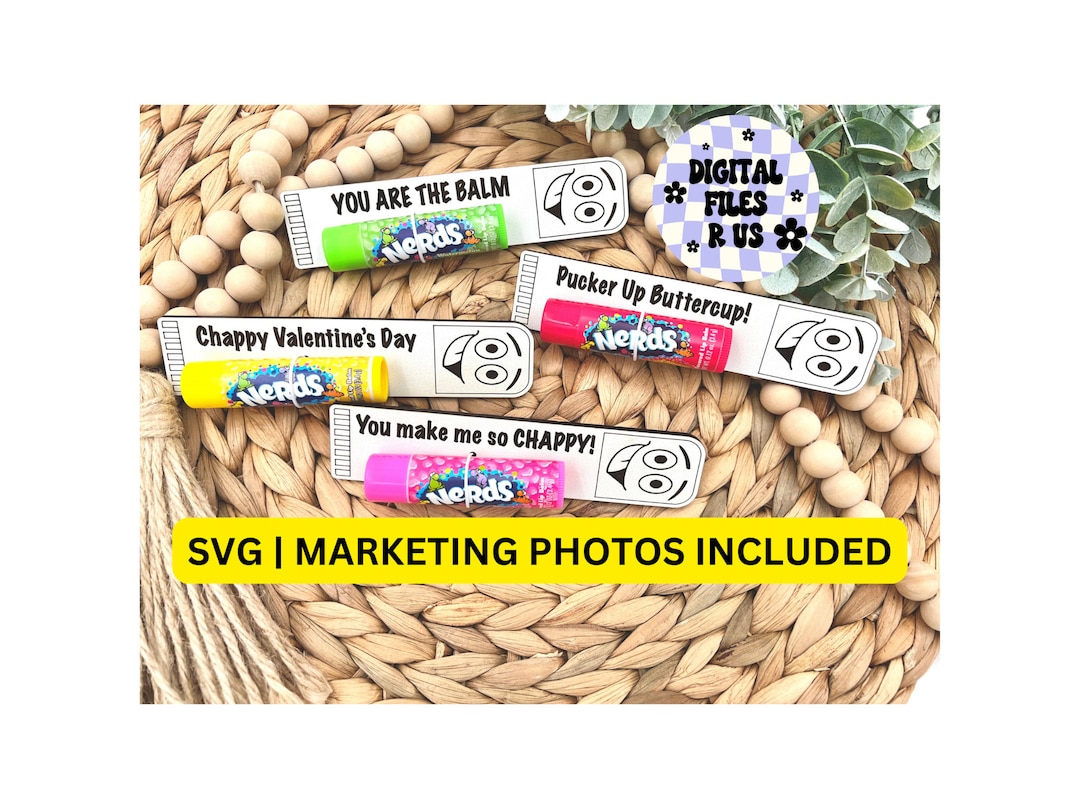 Chapstick Valentine Favors SVG | Classroom Favors SVG | Valentine SVG ...