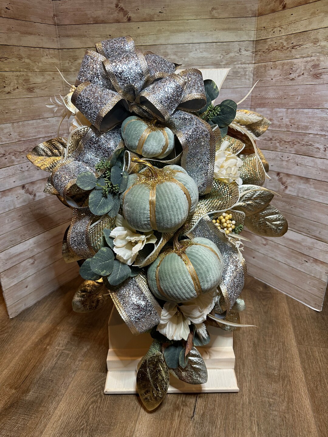 Cozy Elegance of Autumn, Fall Sage Green, Neutrals Swag/wreath ...