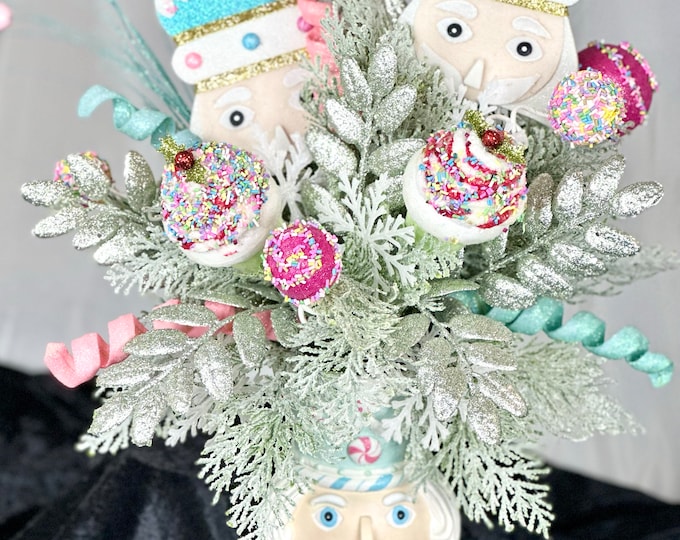 Nutcracker Candlestick Centerpiece Whimsical Decoration Charming Sweetness Delightful Pastel ...