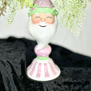 Santa Candlestick Centerpiece: Whimsical Pastel Holiday Decor - Etsy