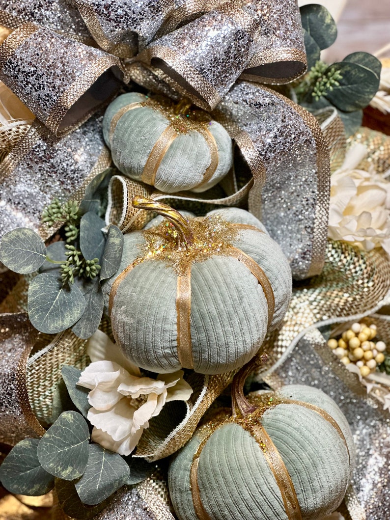 Cozy Elegance of Autumn, Fall Sage Green, Neutrals Swag/wreath ...