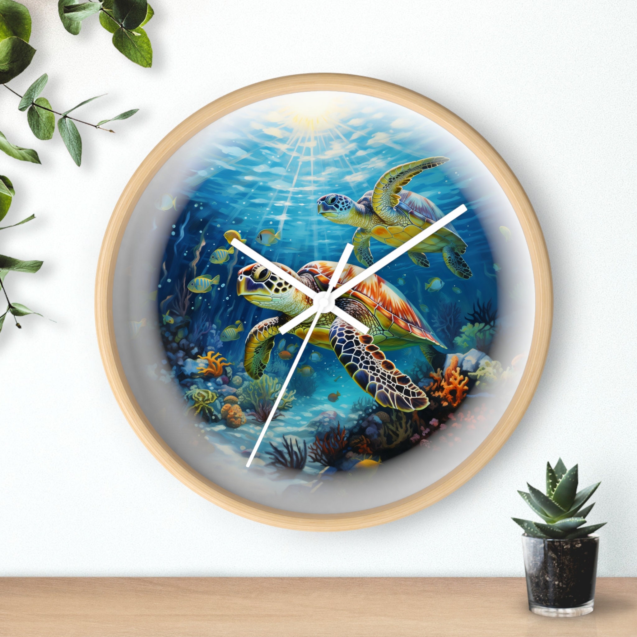 Sea Turtle Wall Clock - Etsy